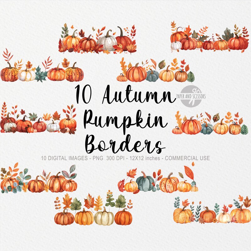 Pumpkin Border - Etsy