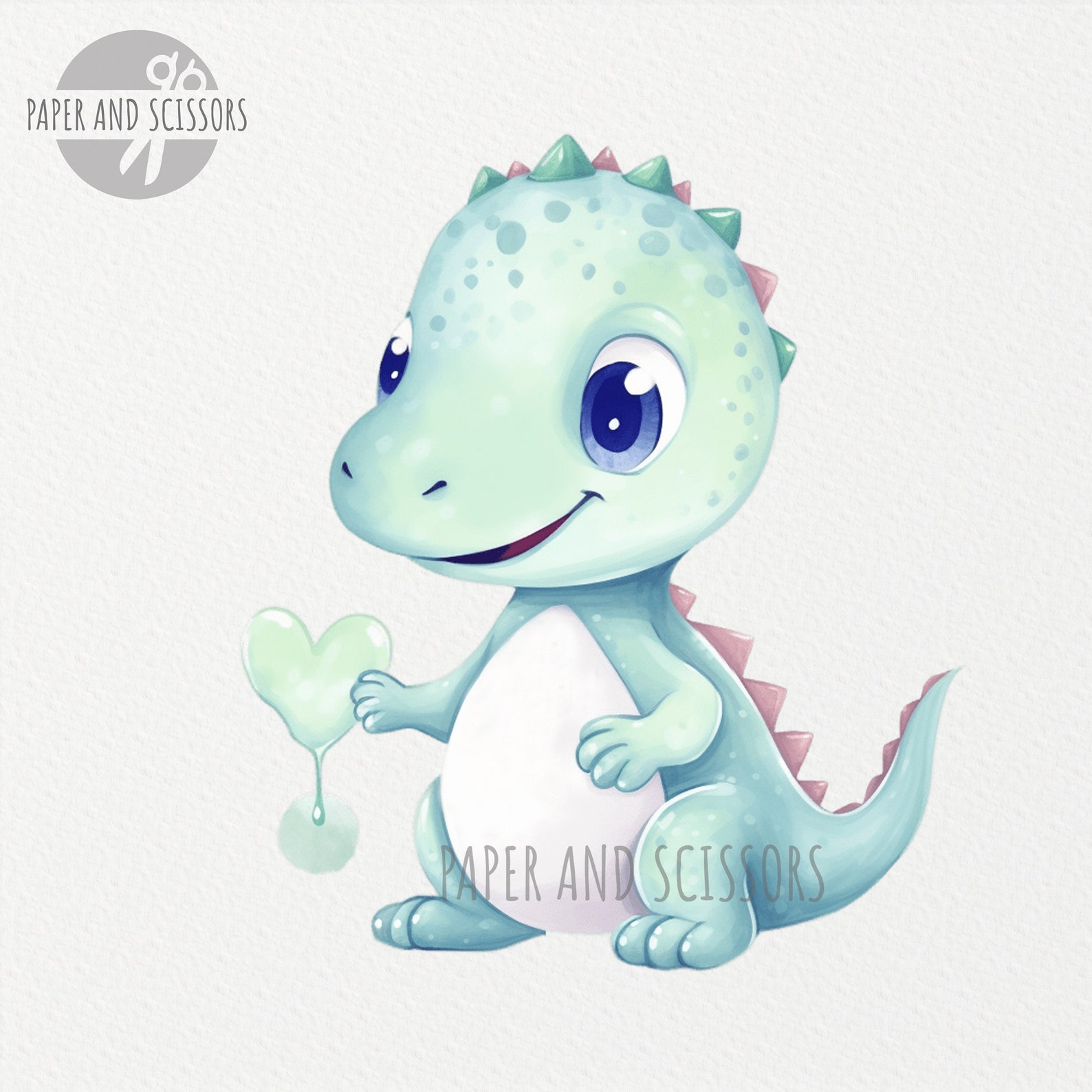 Baby Dinosaur Watercolor Clipart, Baby Dinosaur PNG, Dinosaur ...