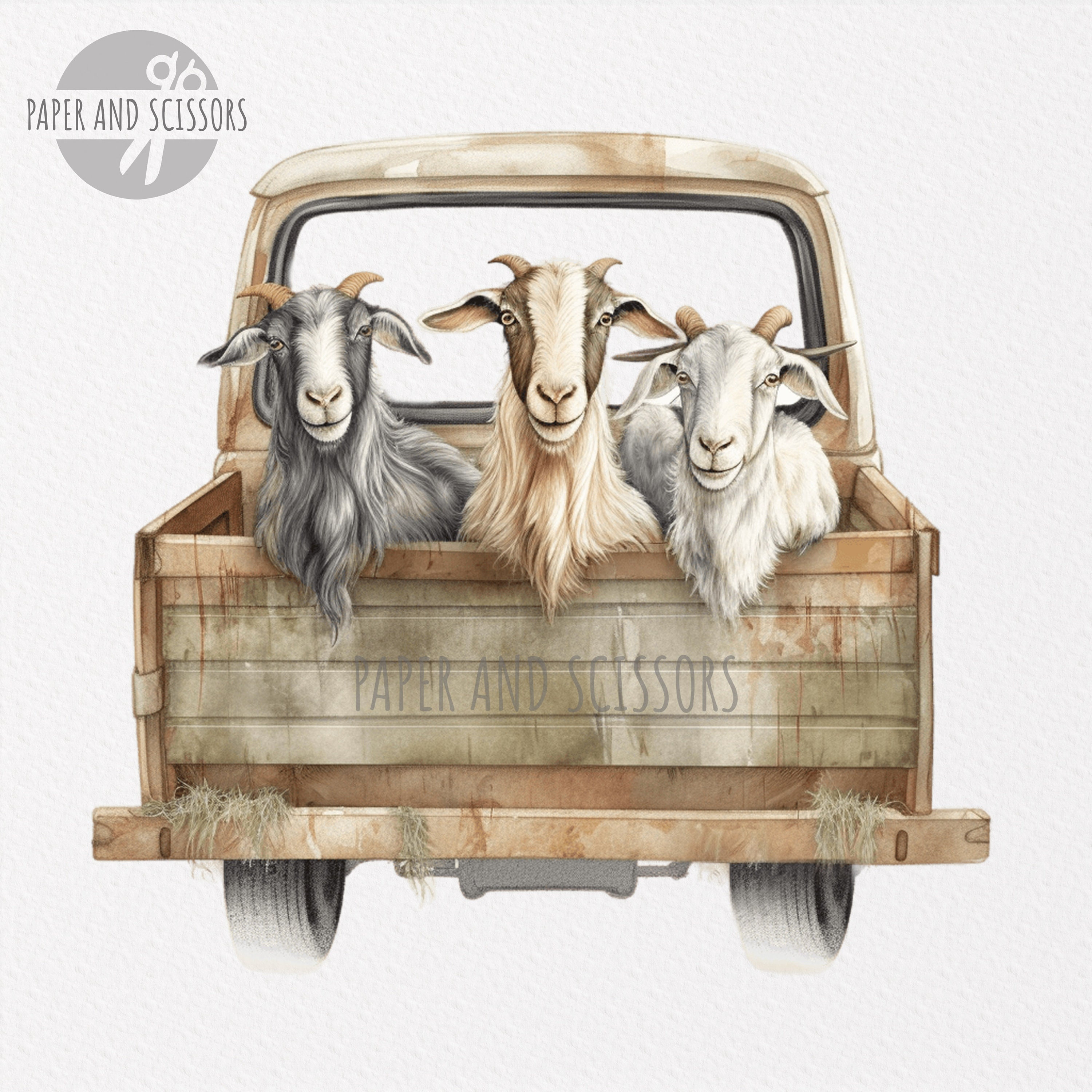 Farm Animals in Trucks Clipart Old Farm Truck PNG Rustic - Etsy Australia