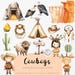 60 Cute Little Cowboys Clipart, Watercolor Storybook, Wild West Nursery ...