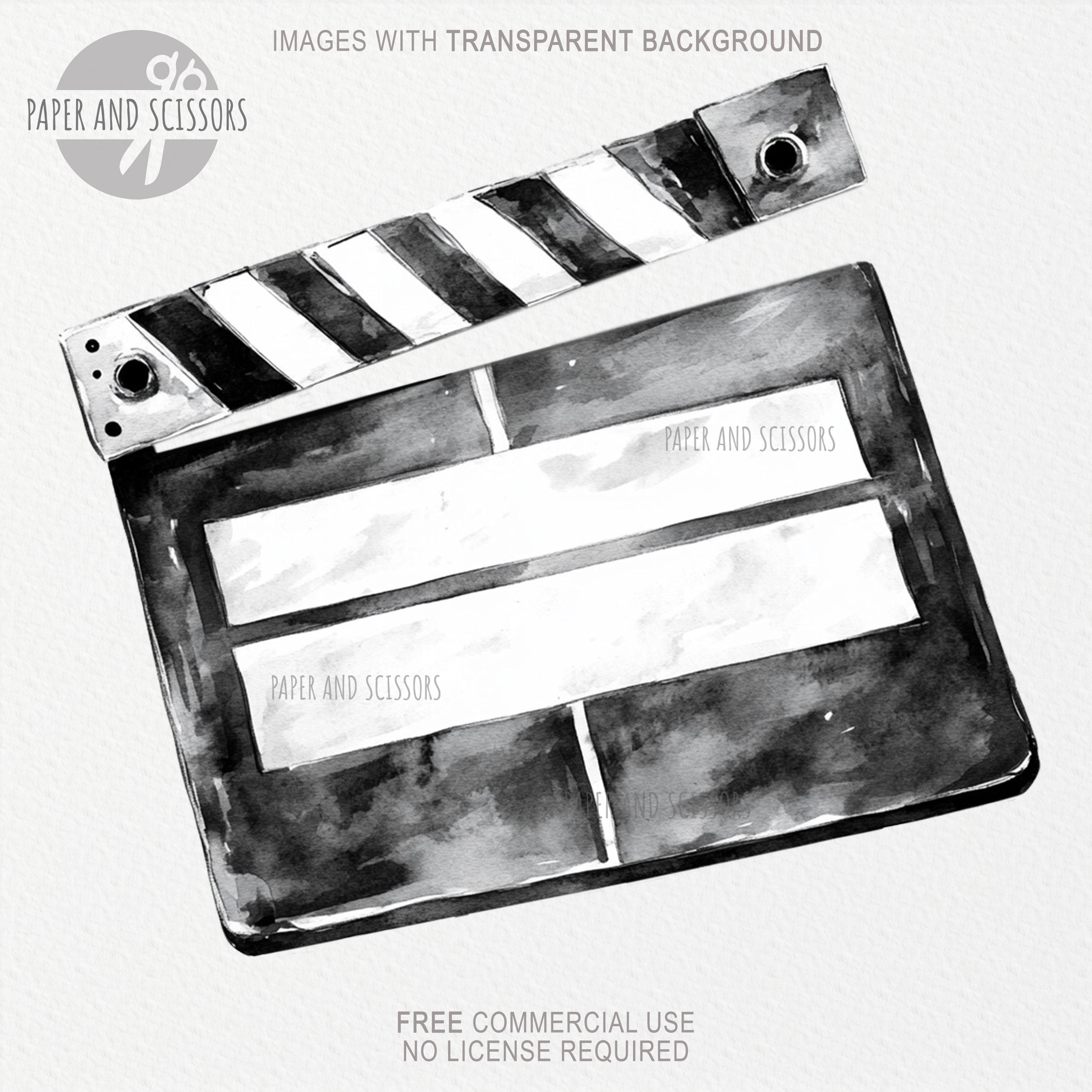 Cinema Clipart, Watercolor Movie PNG, Film Festival Clipart, Digital ...