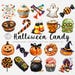 20 Halloween Candy Cliparts, Sweets PNG, Spooky Dessert, Trick or Treat ...