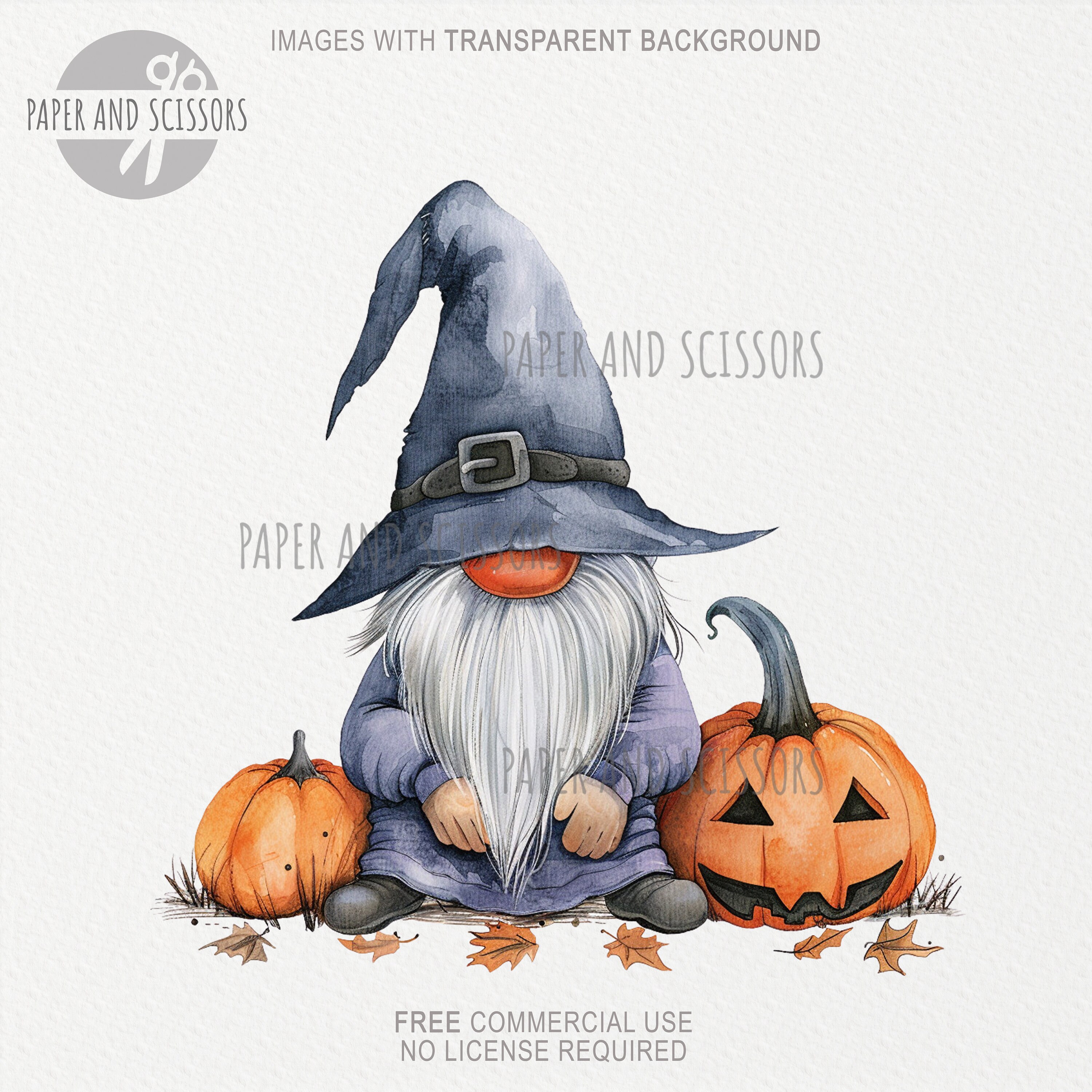 10 Halloween Gnome Clipart, Fall Gnome PNG, Spooky Decor, Pumpkin Gnome ...