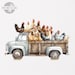Farm Animals in Trucks Clipart, Old Farm Truck PNG, Rustic Truck ...