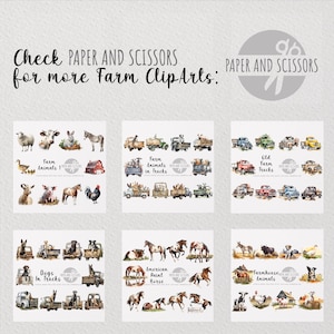 10 Chicken Cliparts, Chicken PNG, Farm Illustration, Watercolor Rooster ...