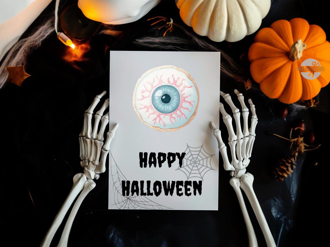 20 Halloween Cookies PNG, Spooky Clipart, Watercolor Baking, Autumn ...