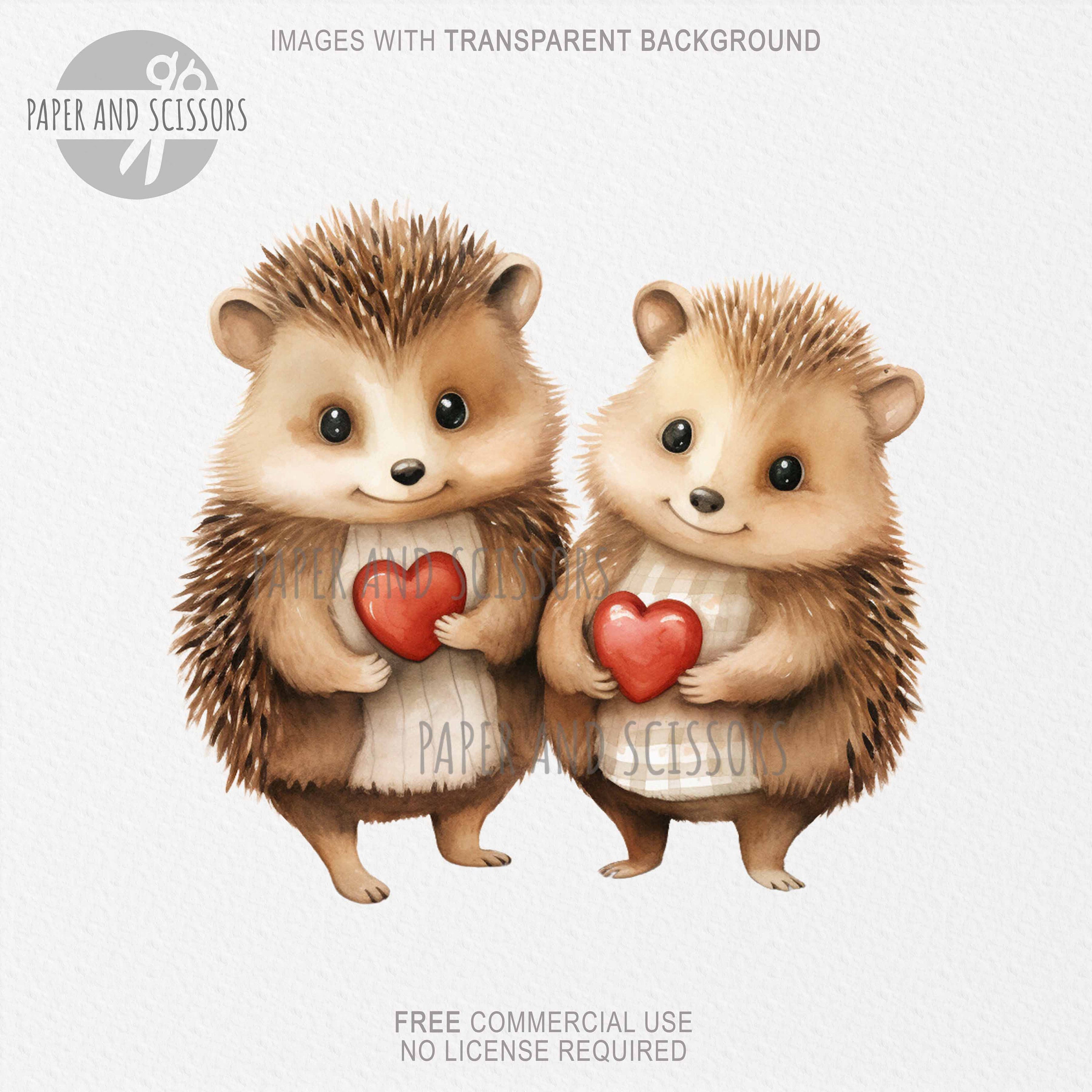 10 Valentine’s Day Animal Couples Clipart, Animal PNG, Love Animals ...