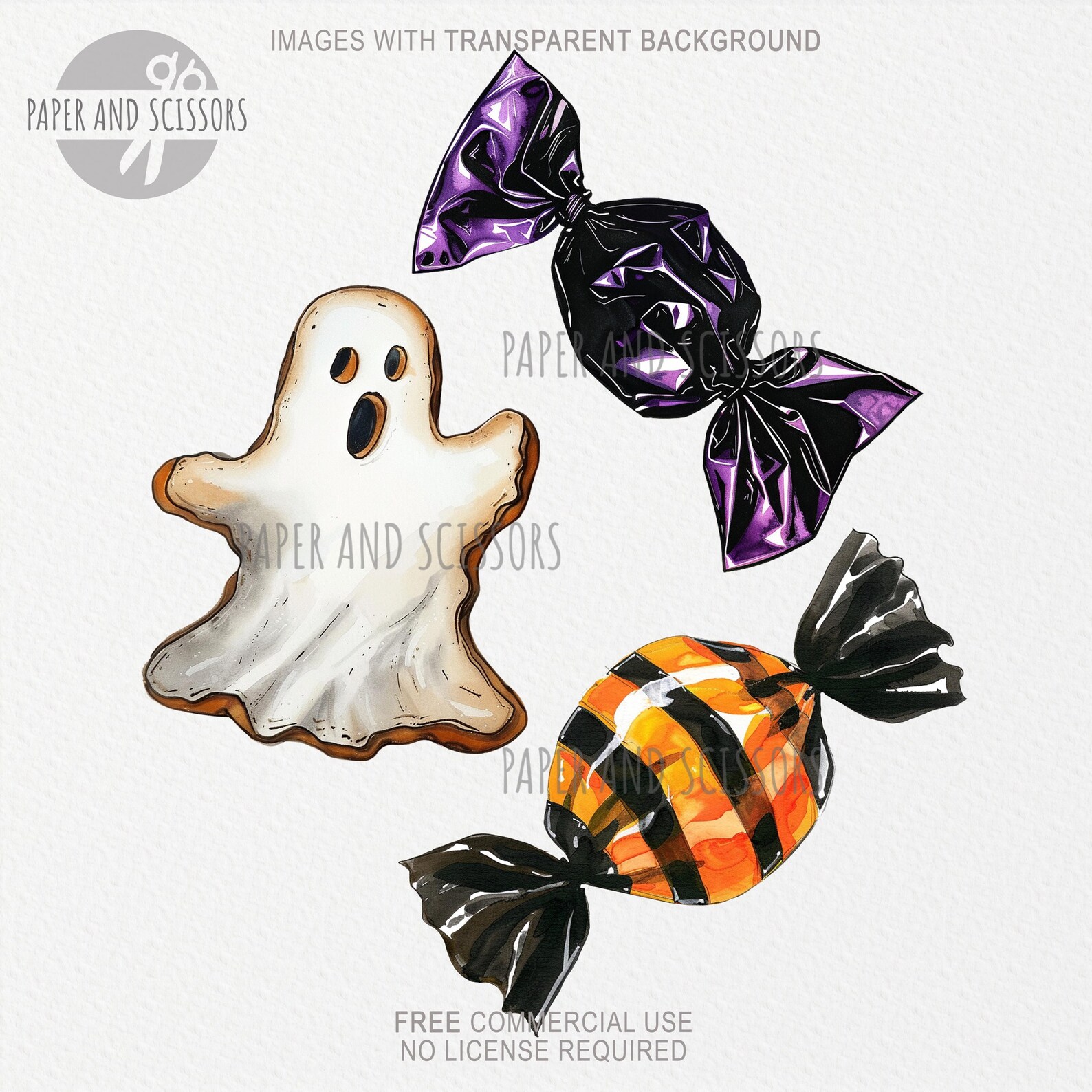 20 Halloween Candy Cliparts, Sweets PNG, Spooky Dessert, Trick or Treat ...
