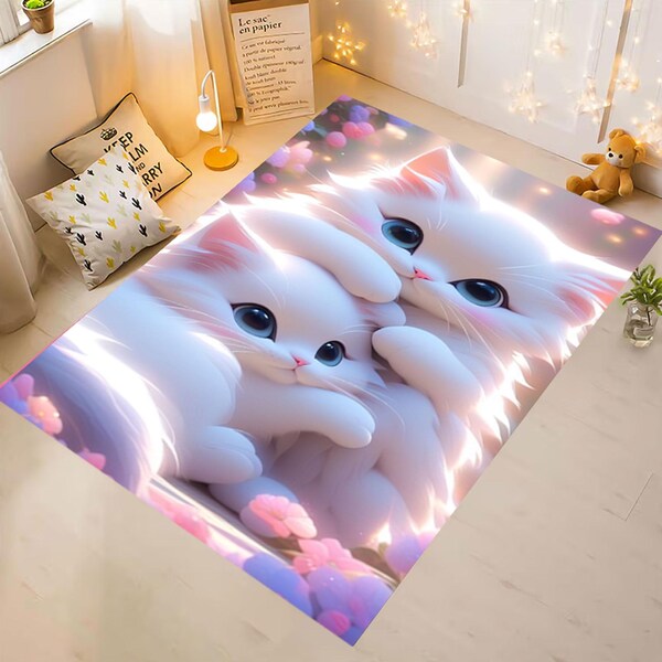 Cute Cat Rug Carpet - Etsy