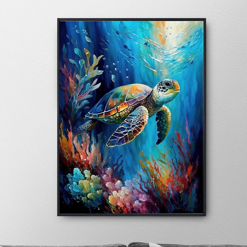 Sea Turtle Poster - Etsy