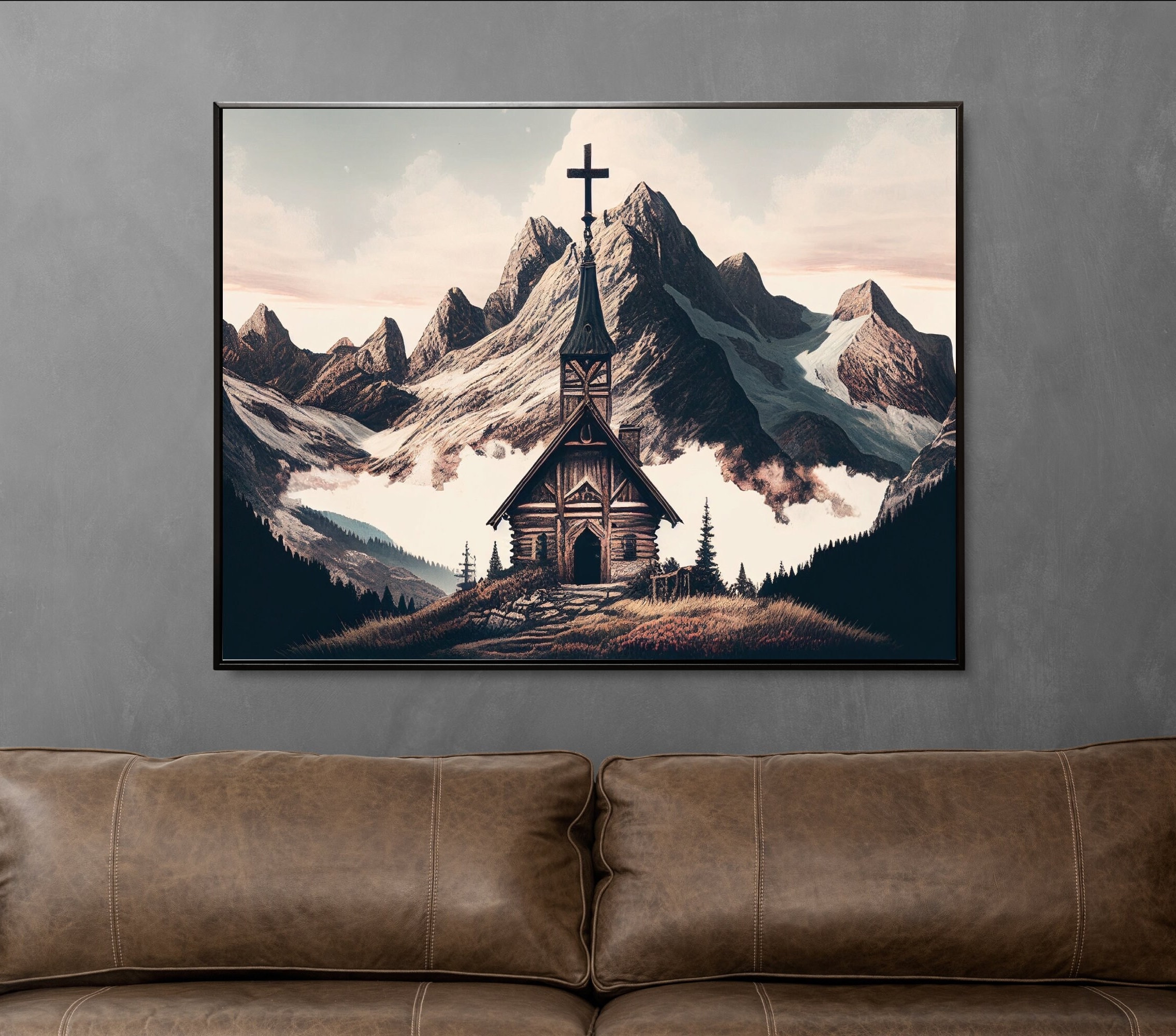Printable Art, Christian Artwork, Christian Wall Art Canvas, Mountain ...