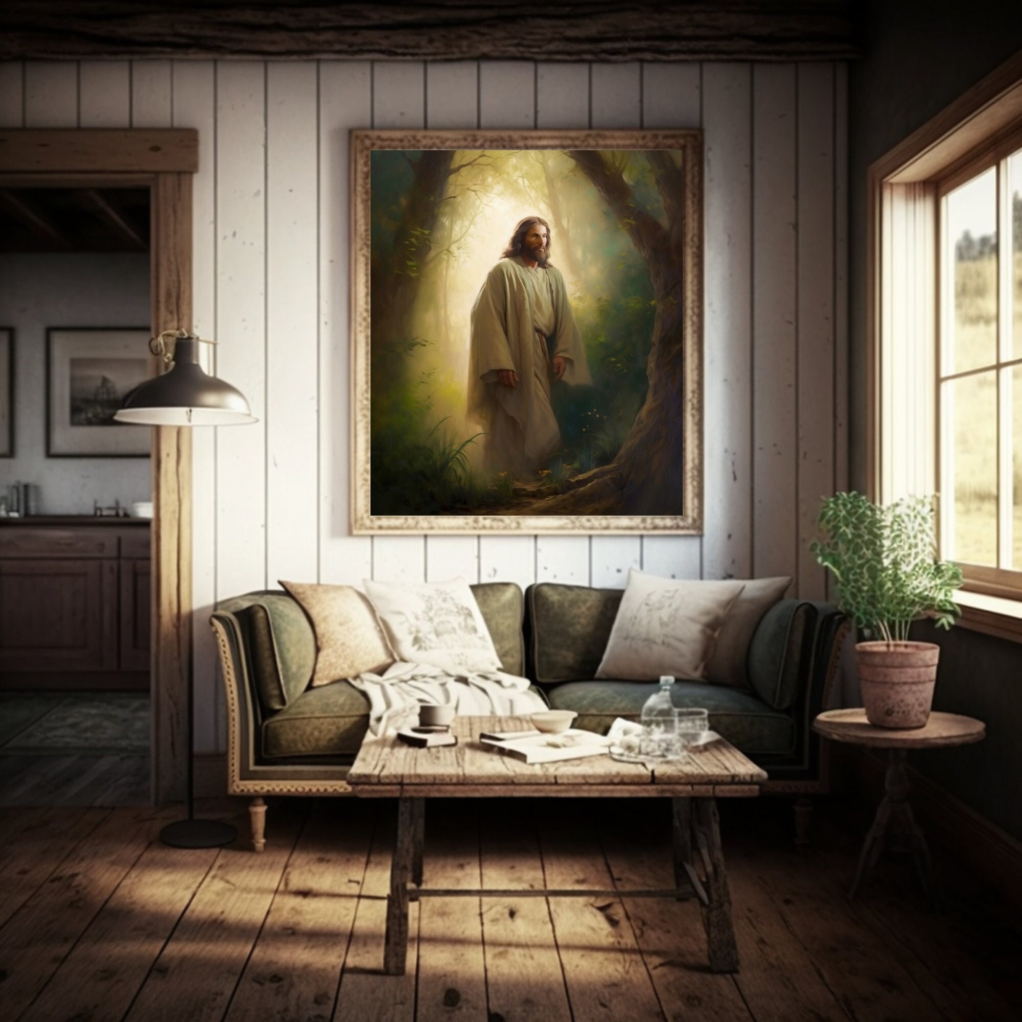 Printable Art, Biblical Wall Art, Jesus Painting, Picture of Jesus ...