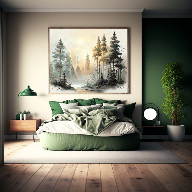 Printable Art Foggy Forest Wall Art Nature Inspired Decor - Etsy