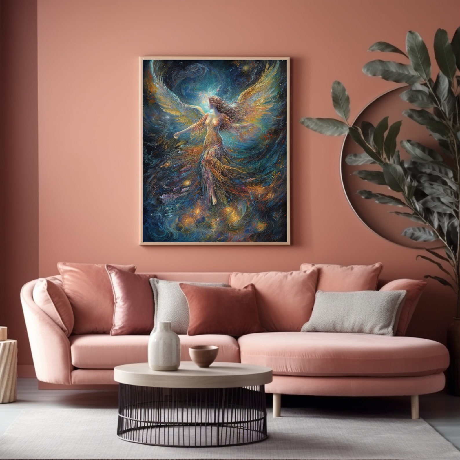 Printable, Rainbow Seraphim, Biblical Angel, Christian Artwork ...