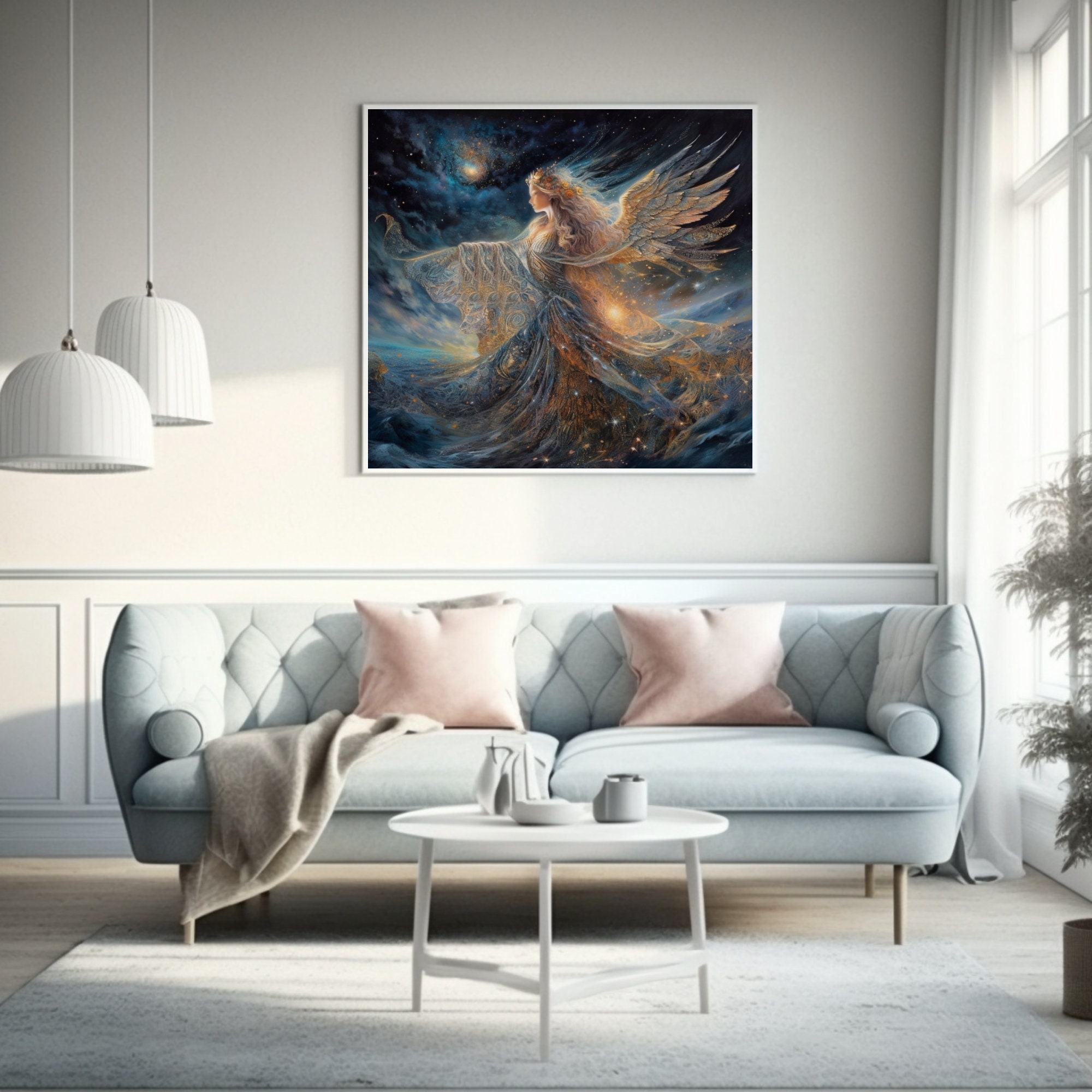Printable Wall Art, Seraphim, Biblical Angel, Christian Artwork ...