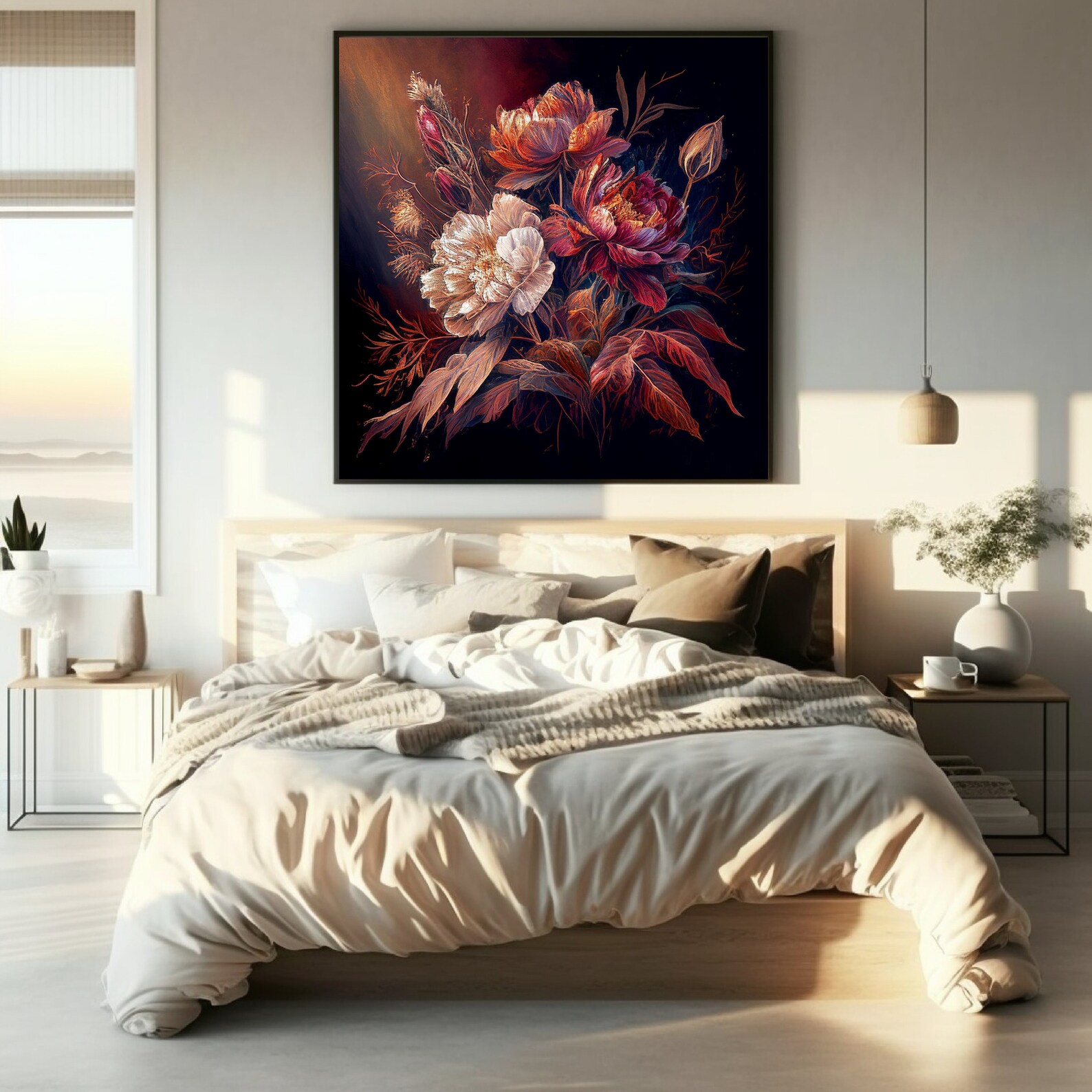 Printable Art, Dark Academia Prints, Moody Floral Print, Dark ...