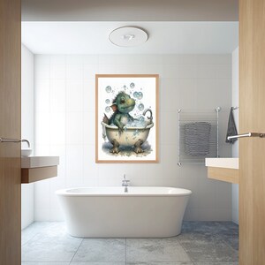 Printable Wall Art, Dragon Wall Art, Cute Baby Dragon, Bathroom Print ...