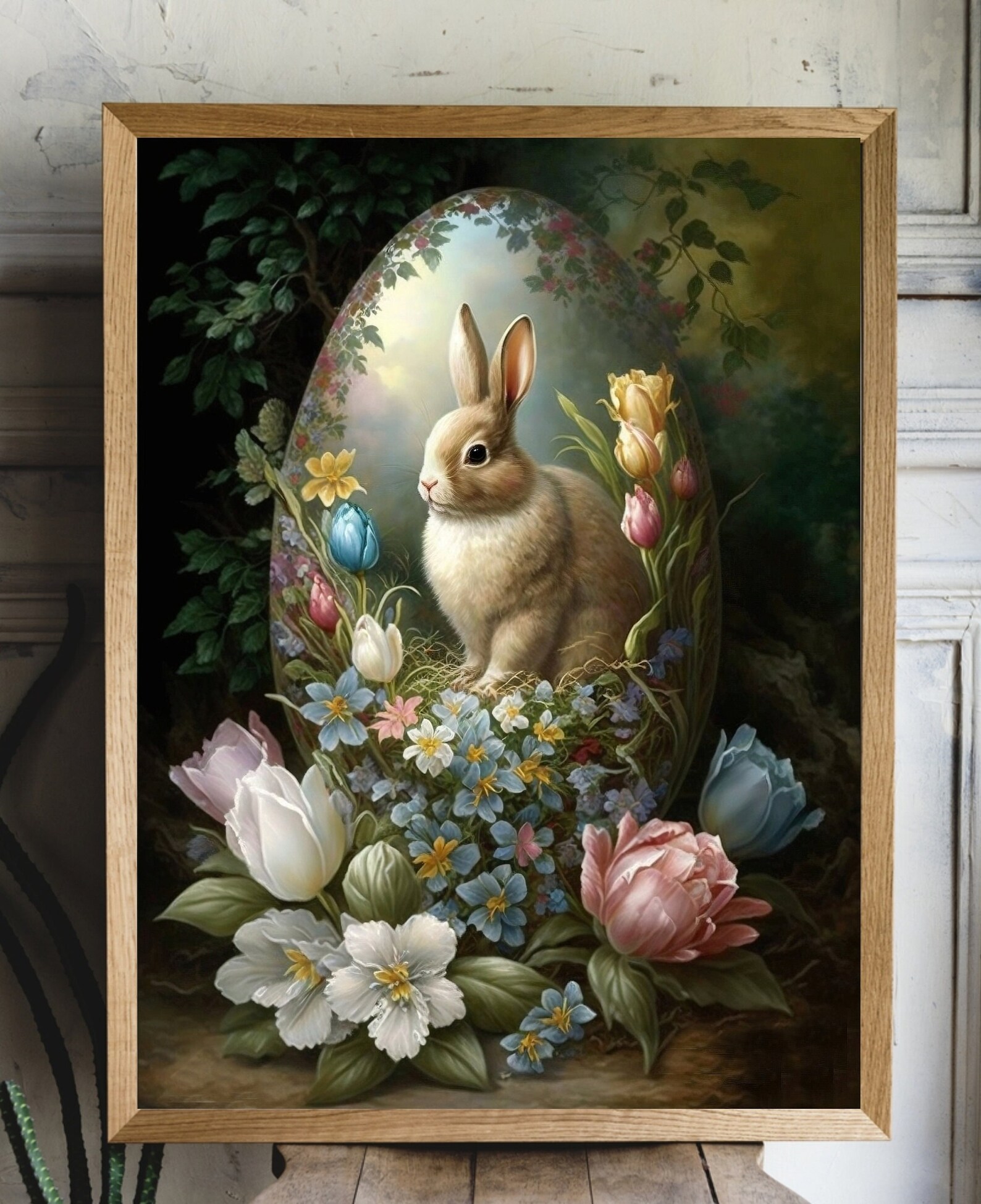 Sophisticated Easter Wall Art, Easter Printable Art, Easter Floral Art ...