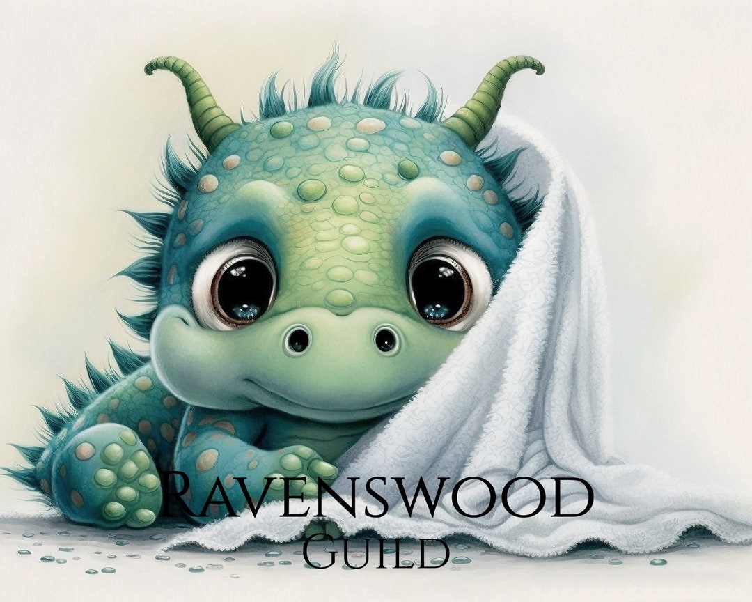Printable Art, Baby Dragon Nursery Wall Art, Cute Dragon Wall Art, Baby ...