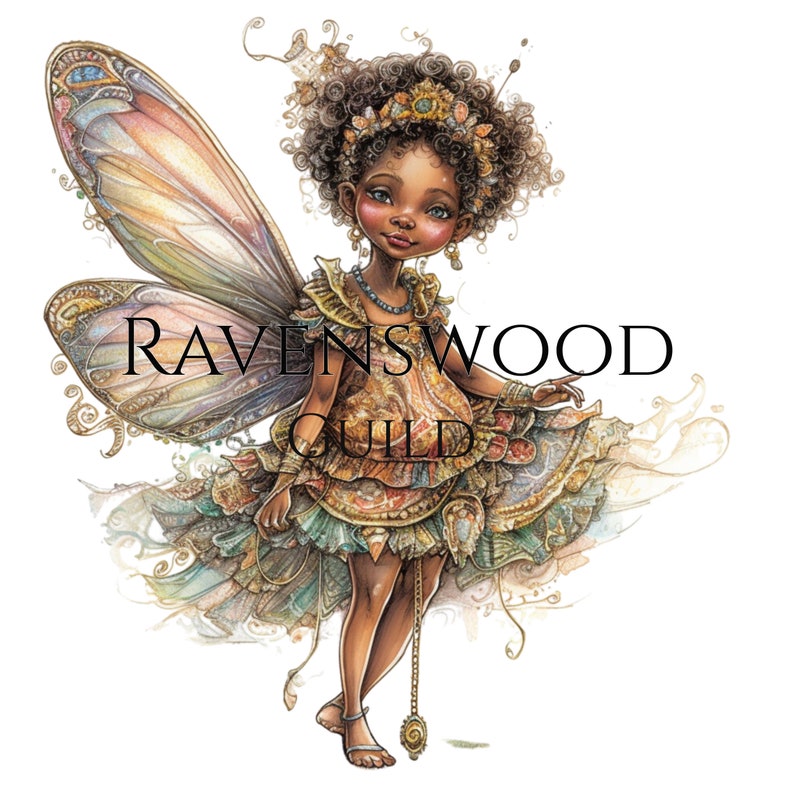 African American Fairy Art Black Fairies Bundle Afro - Etsy