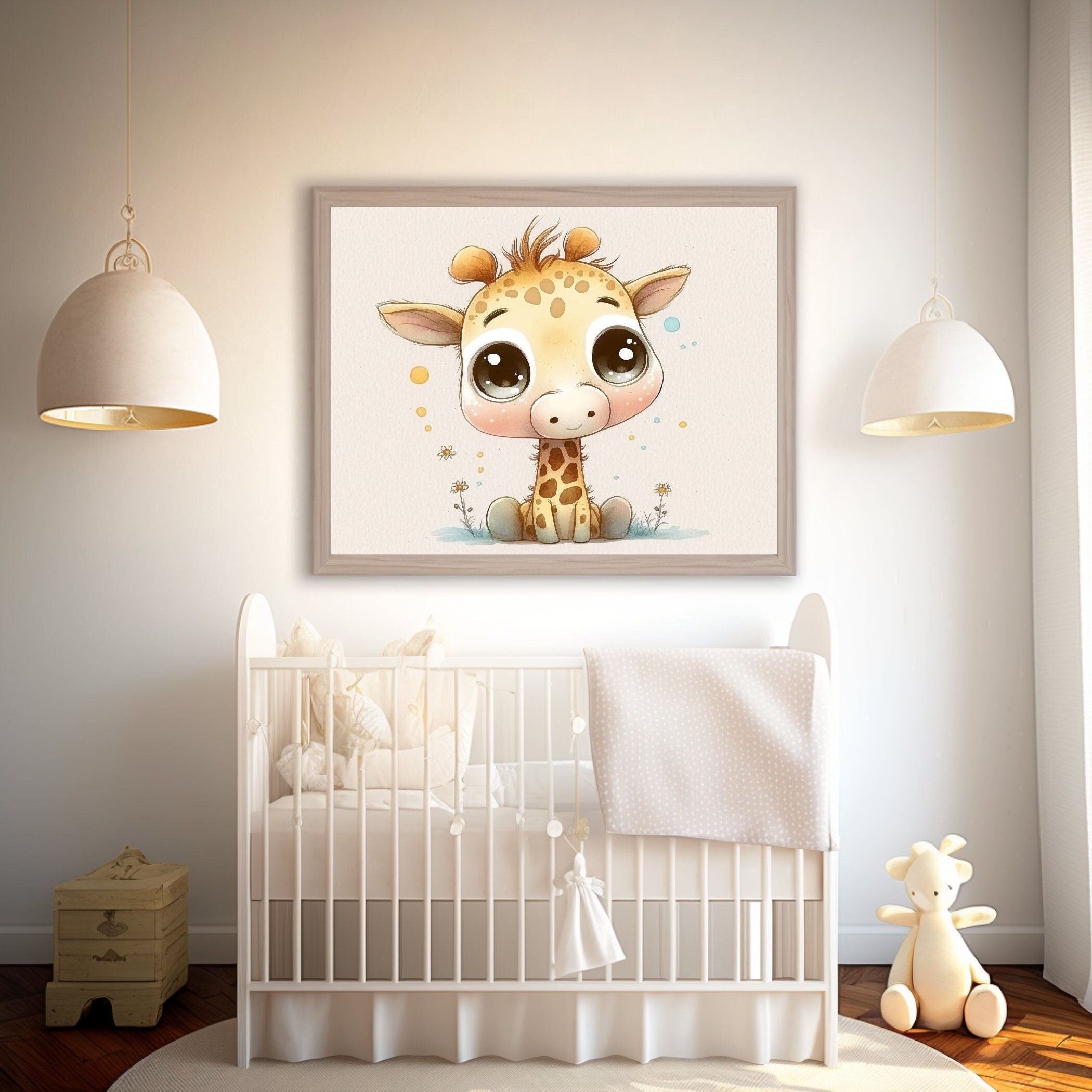 Printable Art, Giraffe Nursery Decor, Baby Animal Wall Art, Nursery ...