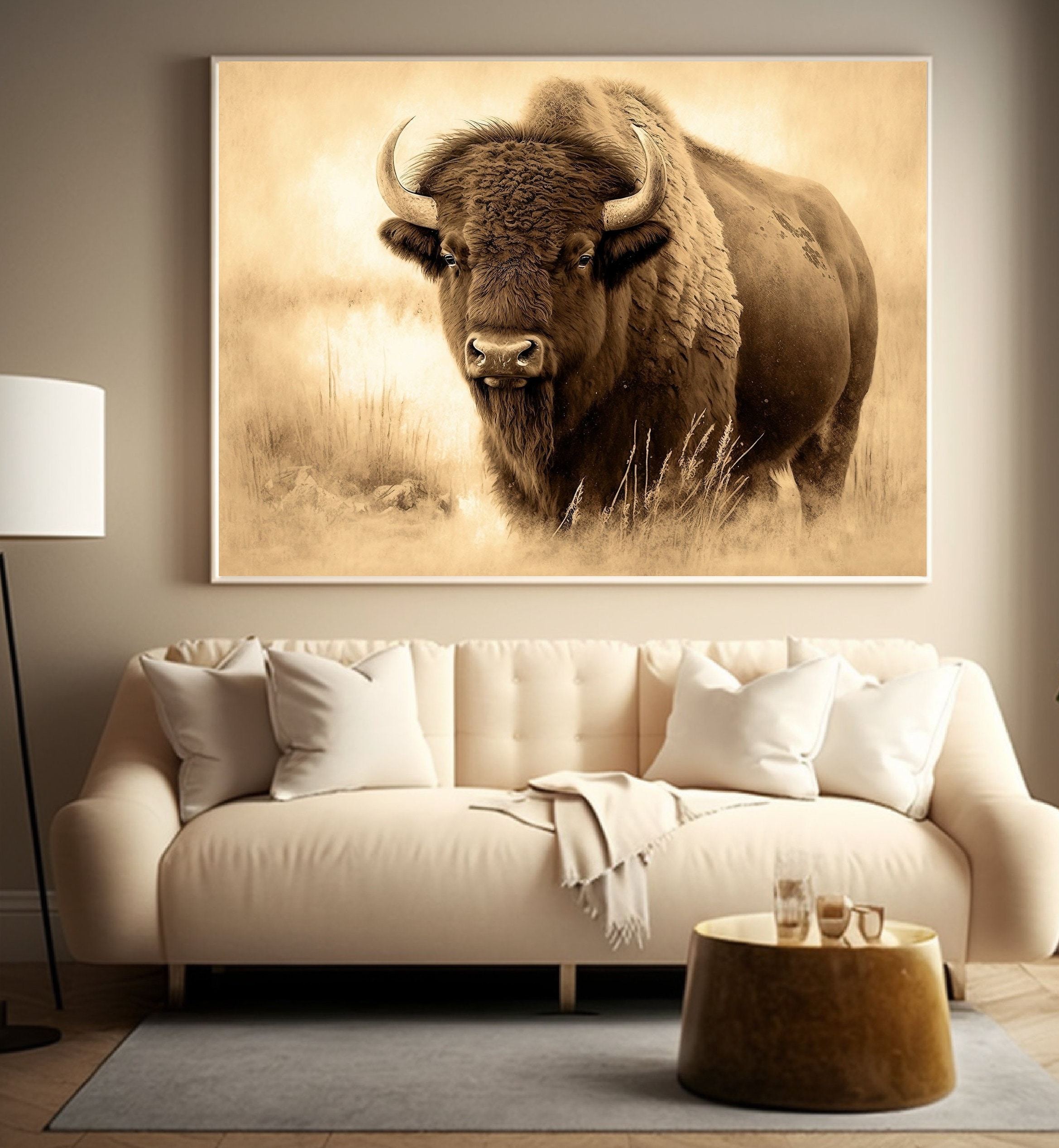 Printable Wall Art, Bison Wall Art, Buffalo Artwork, Buffalo Wall Art ...
