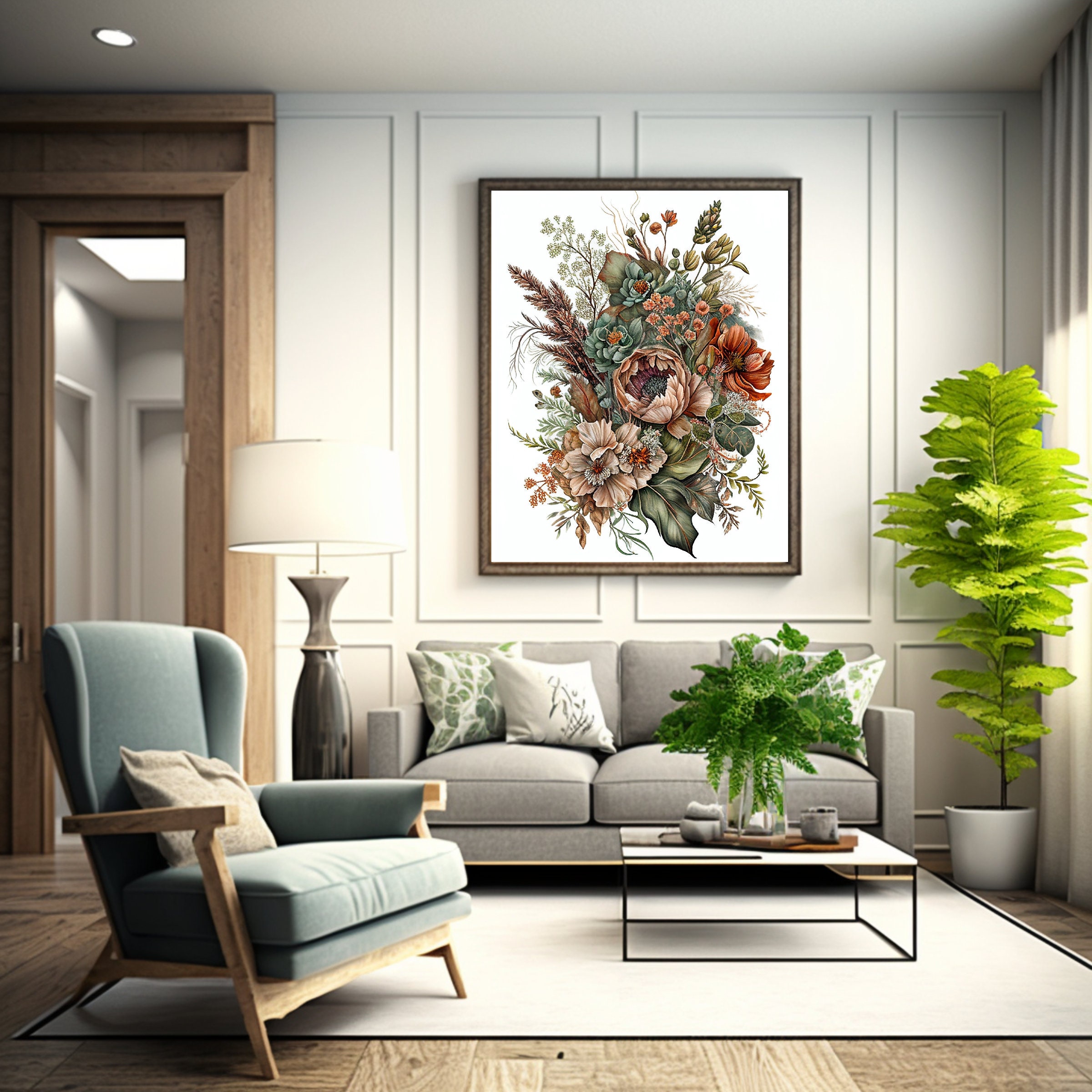Printable Art, Boho Rust White 1, Terracotta, Maroon, Burnt Orange ...