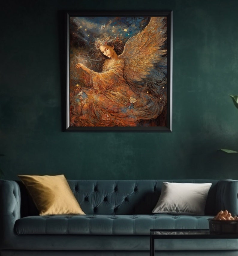 Printable Wall Art, Seraphim, Biblical Angel, Christian Artwork ...