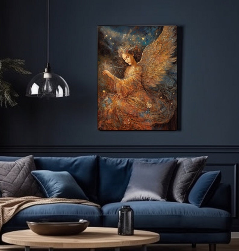 Printable Wall Art, Seraphim, Biblical Angel, Christian Artwork ...