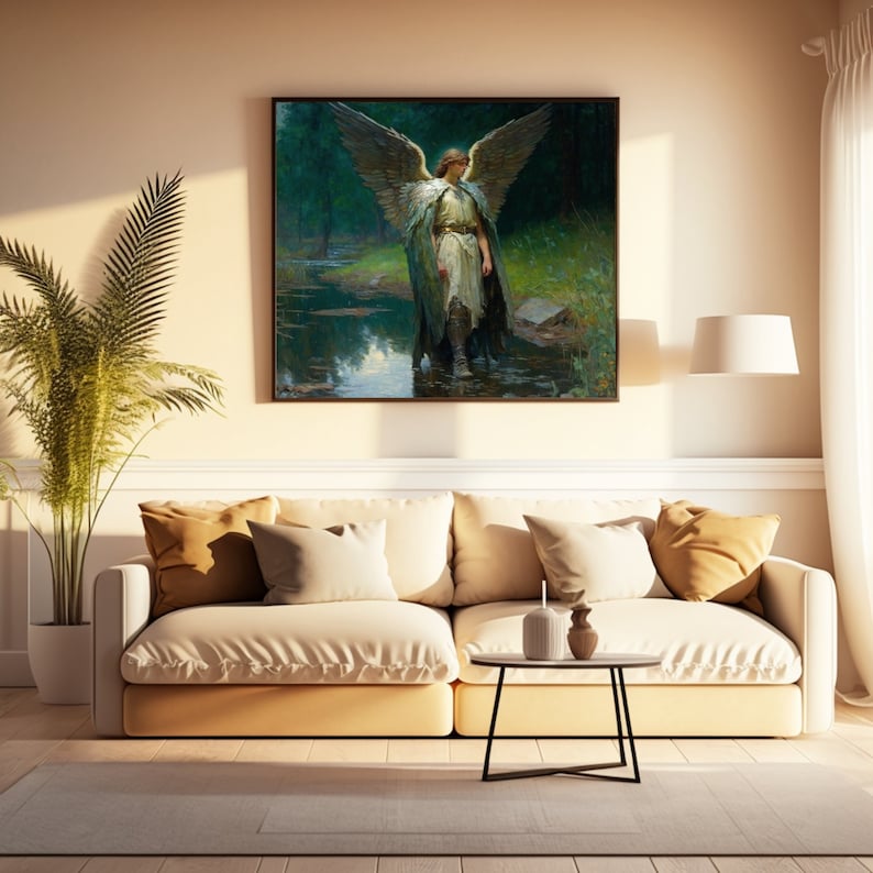 Printable Art, Archangel Michael, Biblical Angel, Christian Artwork ...