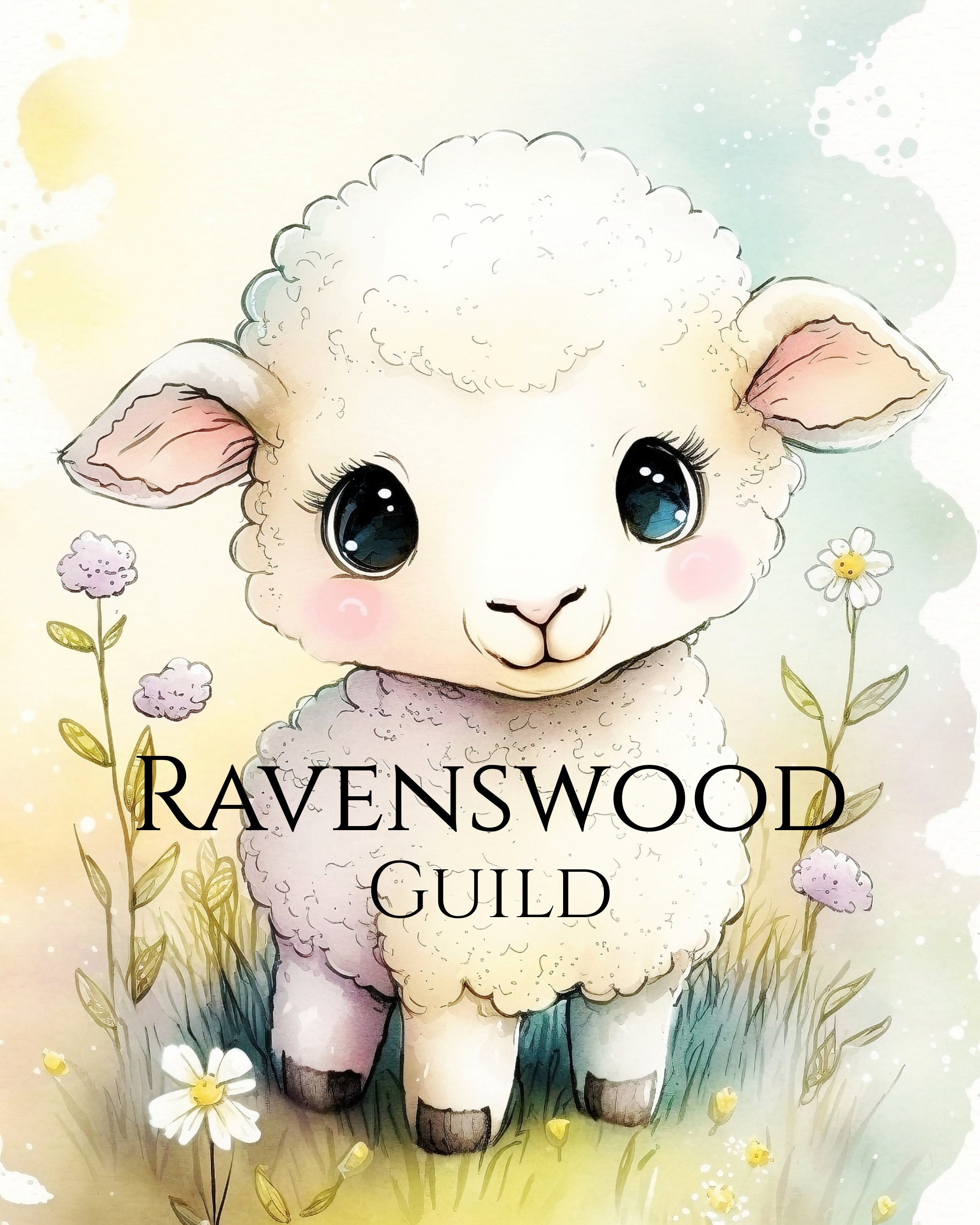 Nursery Decor Girl Lamb, Printable Baby Lamb Wall Art, Nursery Farm ...