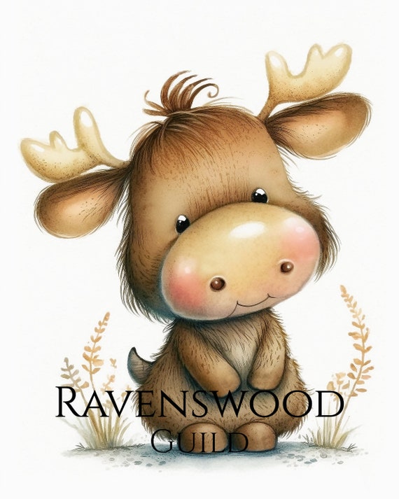 Baby Boy Moose Clipart