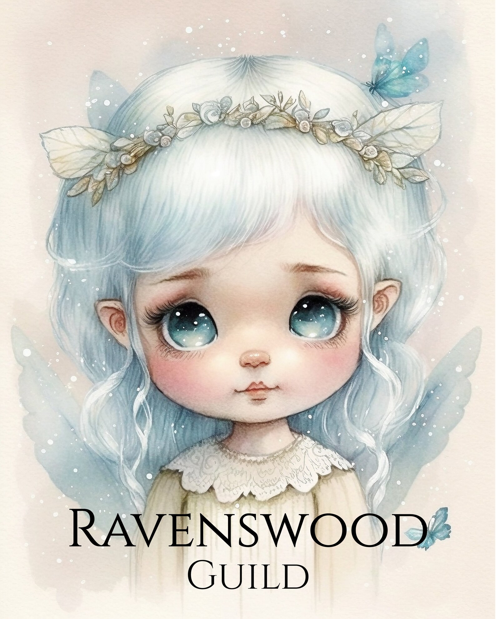 Printable Wall Art, Fairycore, Blue Fairy, Fairy Nursery Art, Fairytale ...
