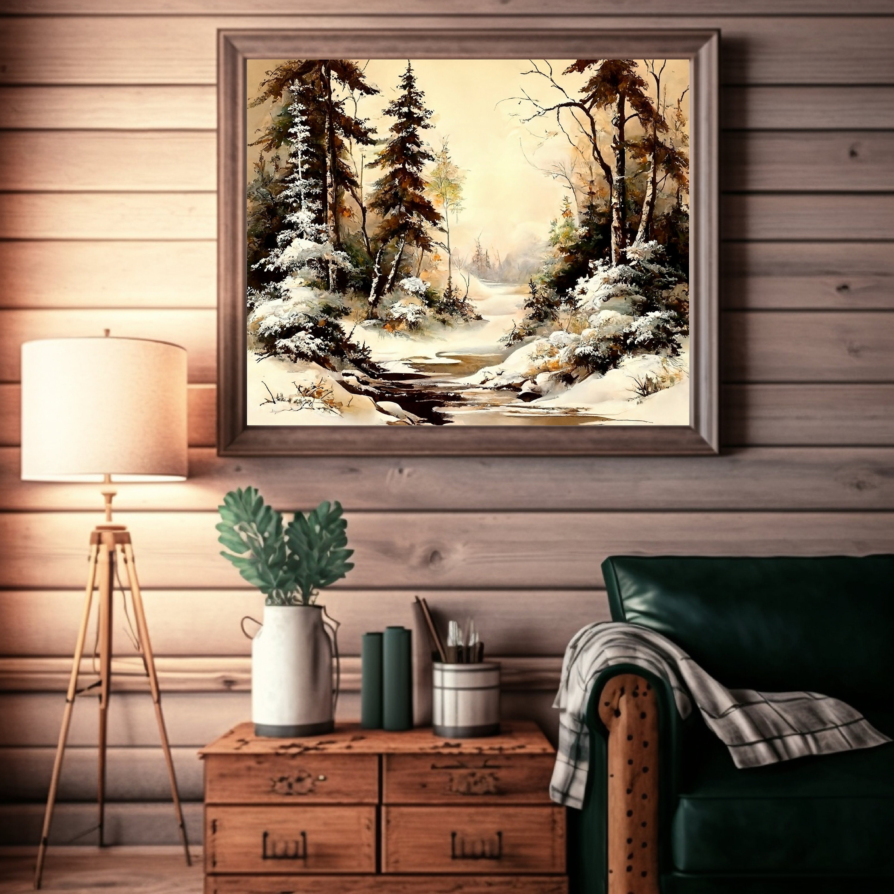 Printable Art, Enchanted Forest, Nature Inspired Decor, Pine Tree Art ...