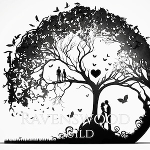 Whimsical, Black & White Family Tree, Printable Download, Family Wall ...