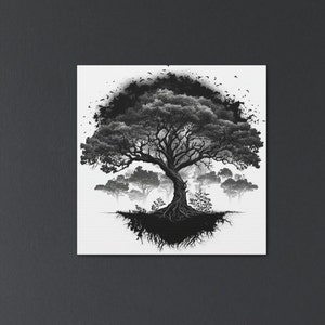 Canvas Wall Art, Family Tree, Roots, Framed Wall Art, Tree of Life ...