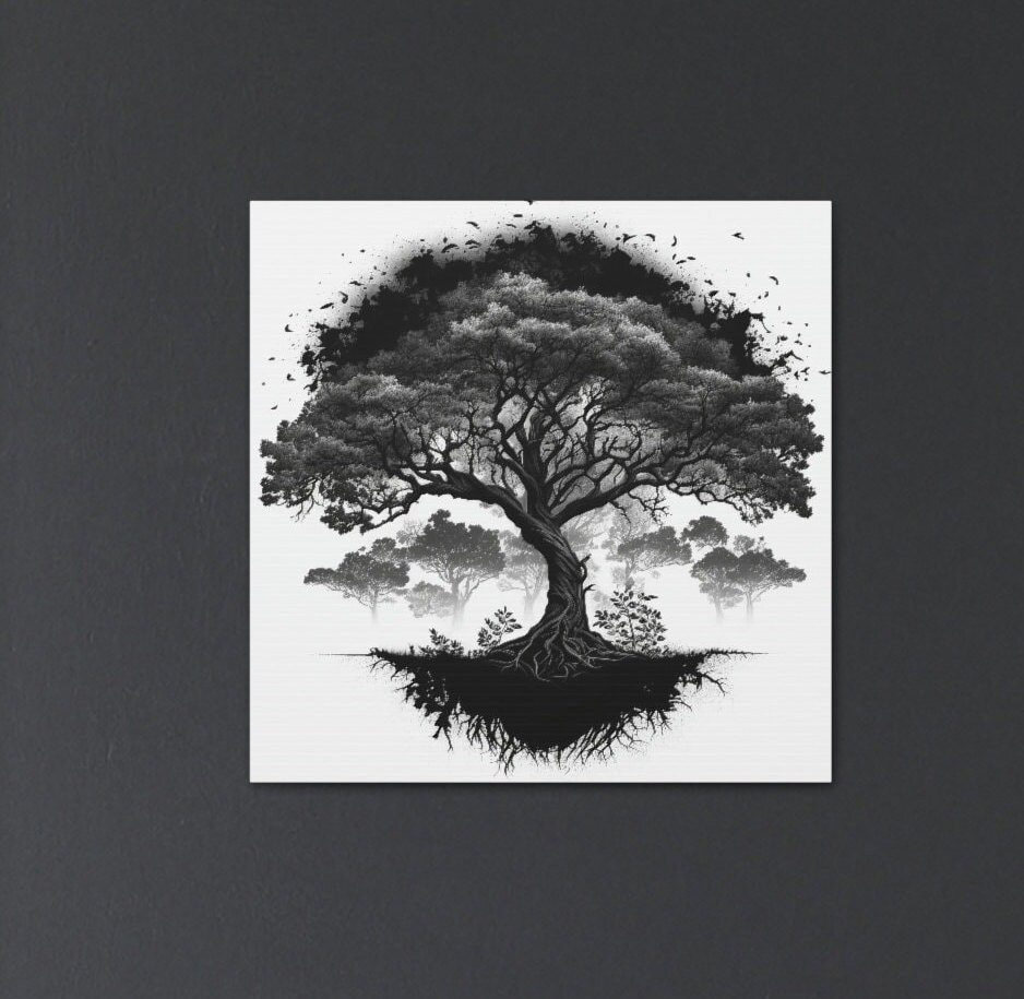 Canvas Wall Art, Family Tree, Roots, Framed Wall Art, Tree of Life ...