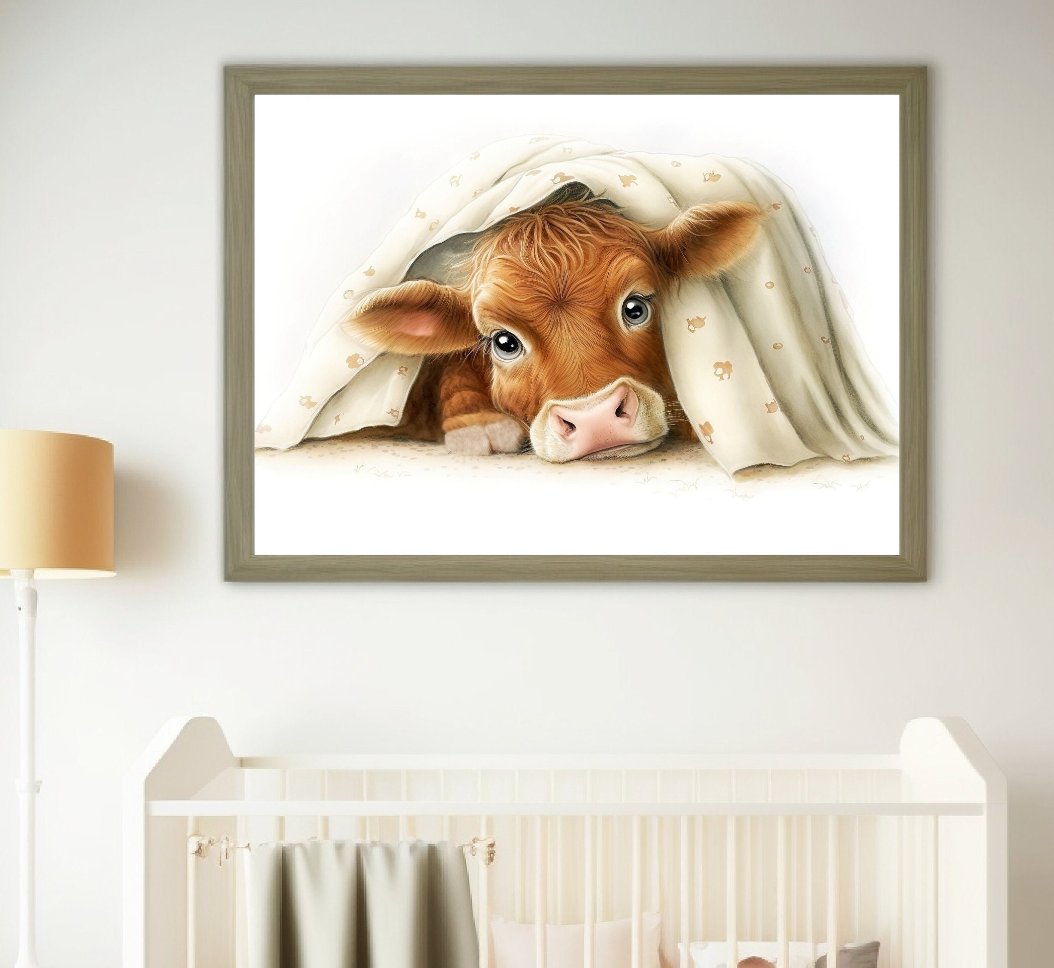 Printable Art Nursery Cow Jersey Cow Art Cow Nursery Decor - Etsy