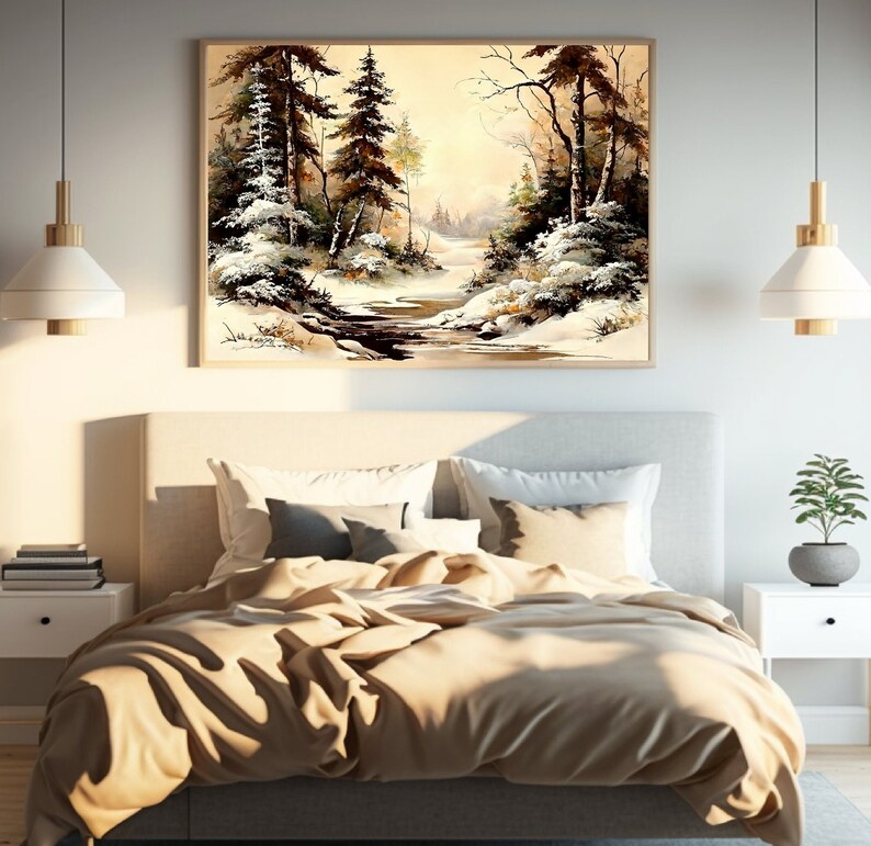 Printable Art, Enchanted Forest, Nature Inspired Decor, Pine Tree Art ...