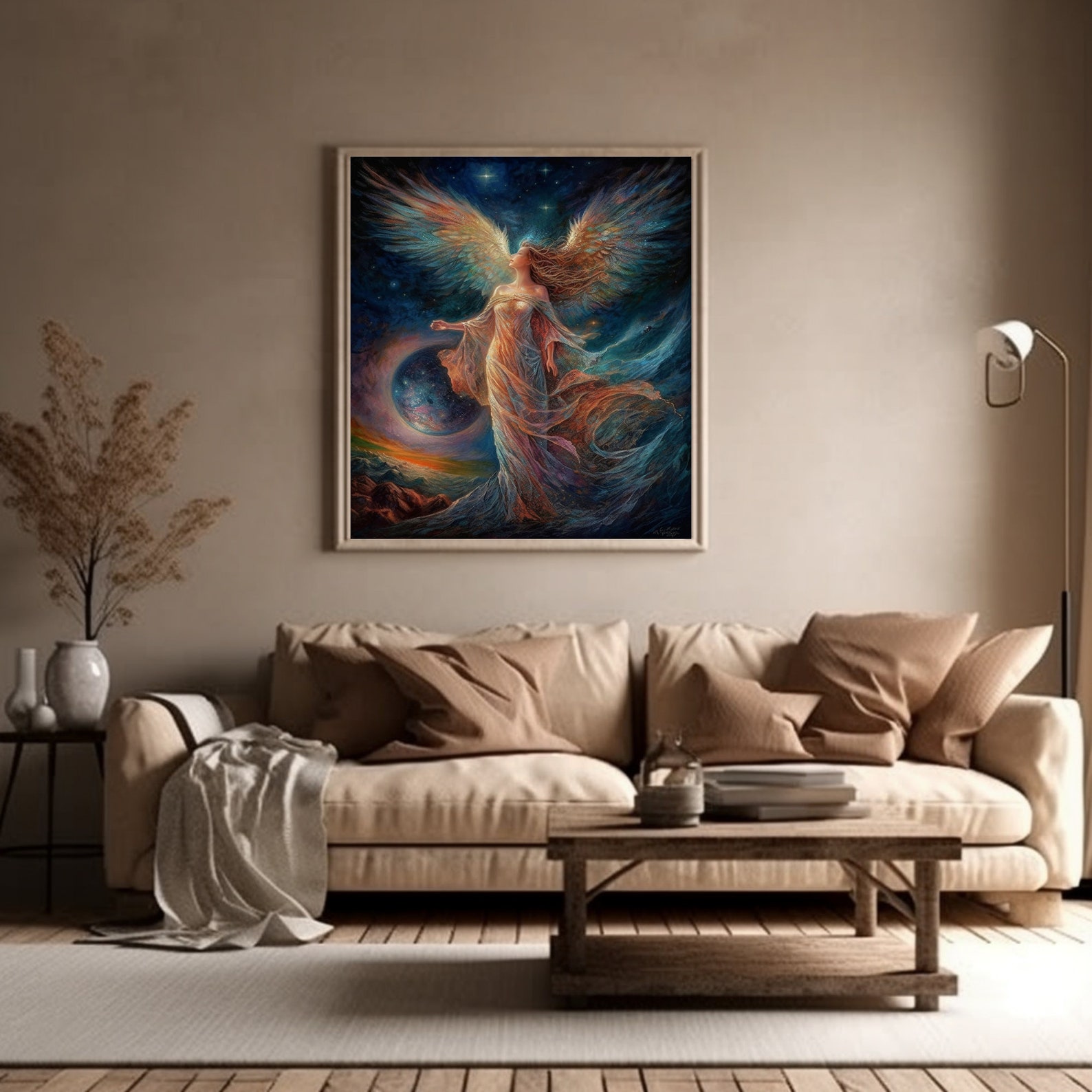 Printable Wall Art, Seraphim, Biblical Angel, Christian Artwork ...