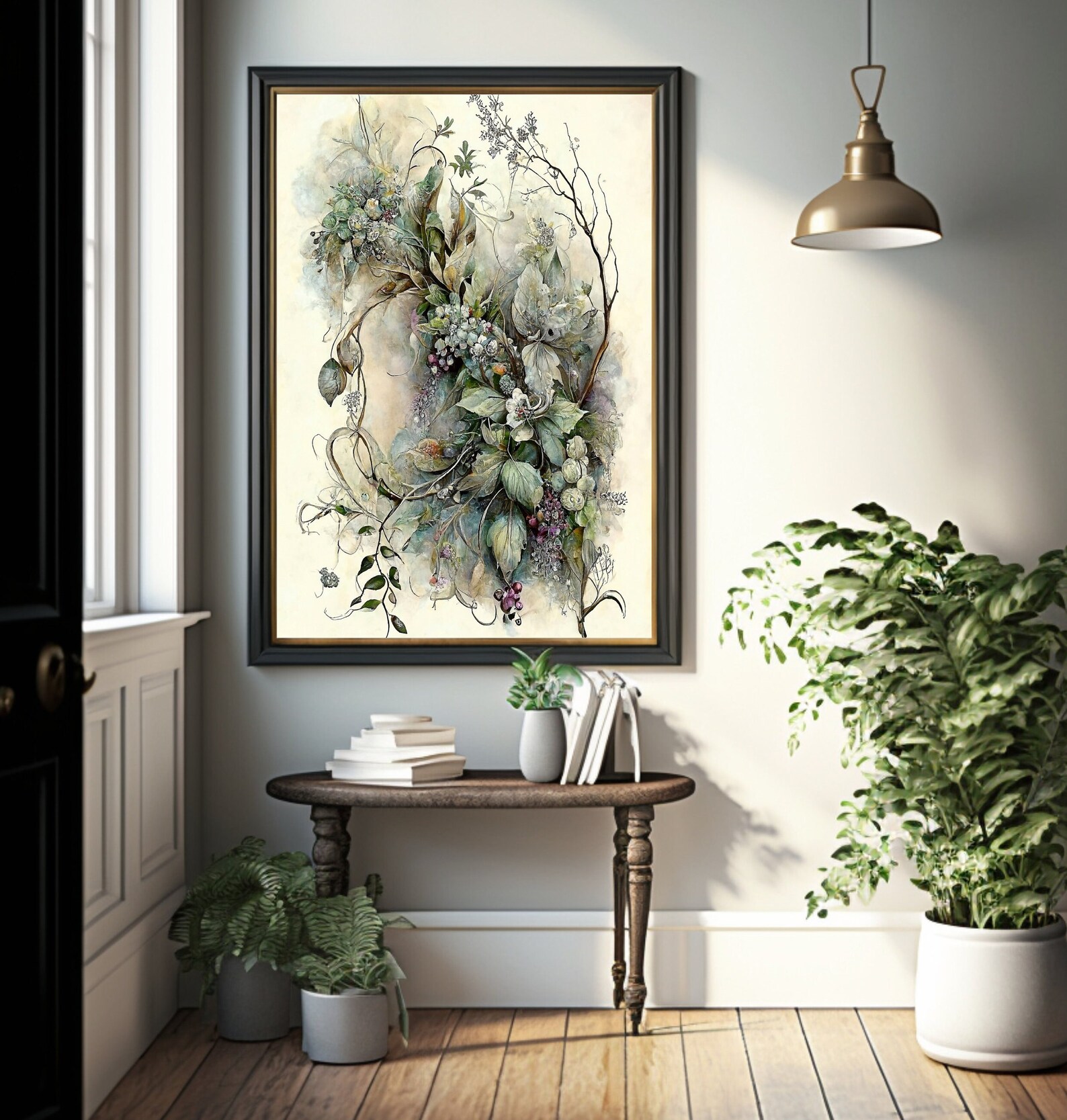 Printable Wall Art, Mediterranean Wall Art, Bloomcore, Sage Green Wall ...