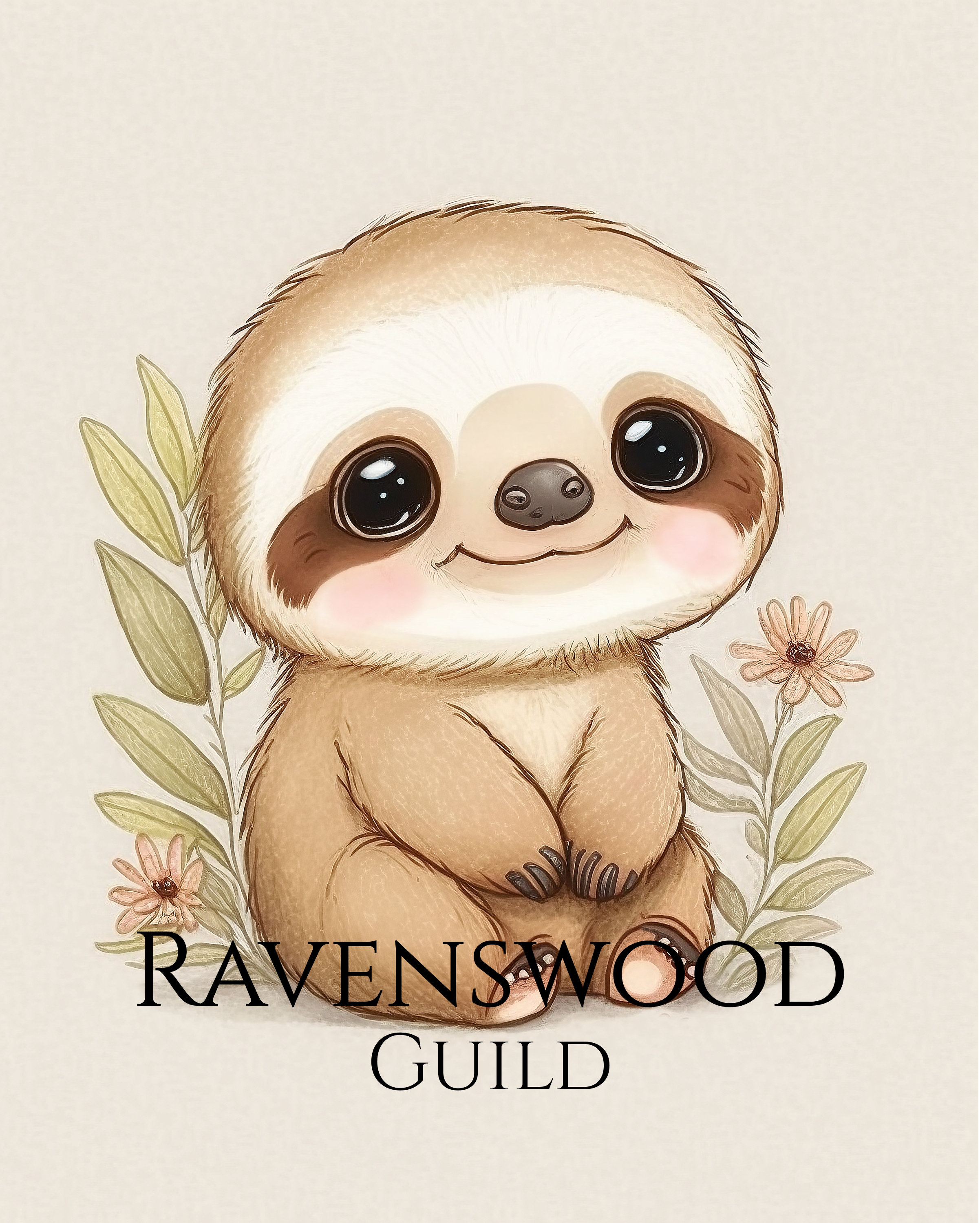 Printable Art, Cute Sloth Baby Nursery Decor, Sloth Baby Shower Print ...