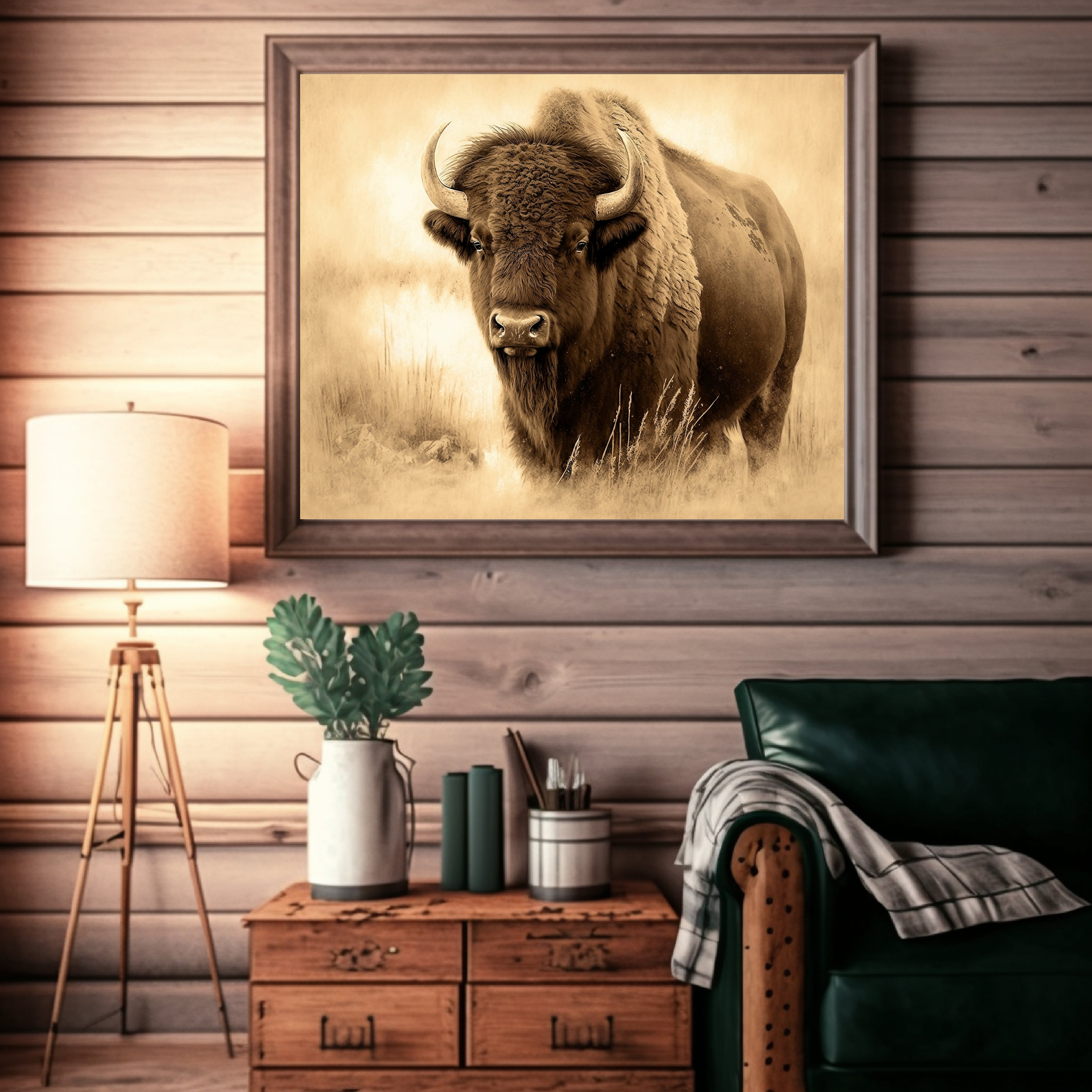 Printable Wall Art, Bison Wall Art, Buffalo Artwork, Buffalo Wall Art ...
