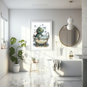 Printable Wall Art, Dragon Wall Art, Cute Baby Dragon, Bathroom Print ...