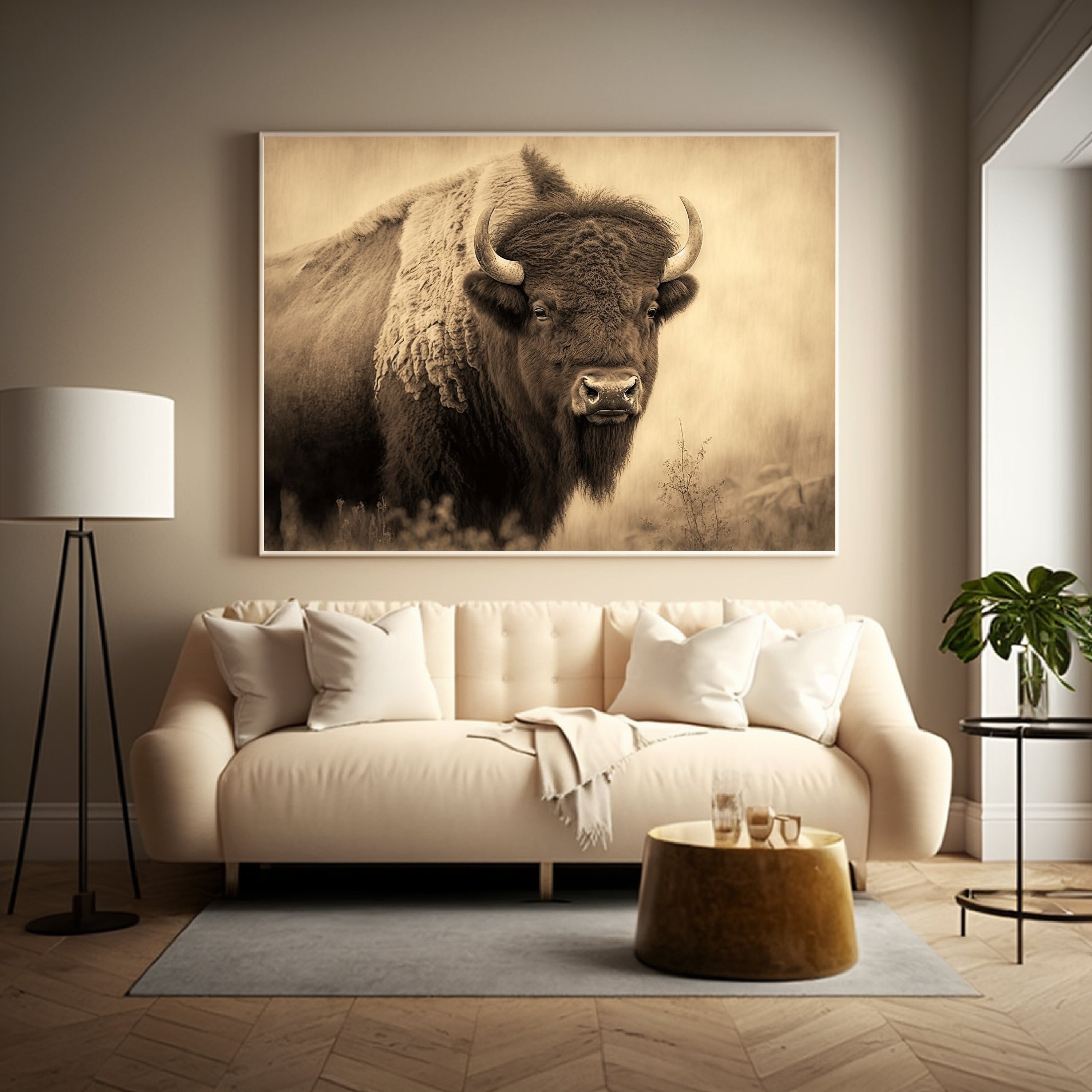 Printable Wall Art, Bison Wall Art, Buffalo Artwork, Buffalo Wall Art ...