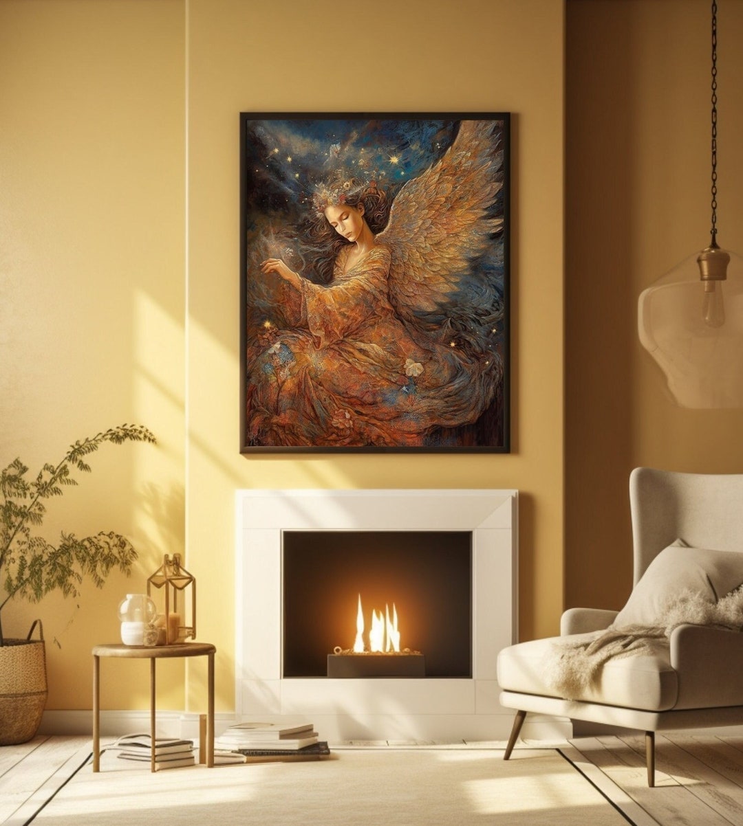 Printable Wall Art, Seraphim, Biblical Angel, Christian Artwork ...