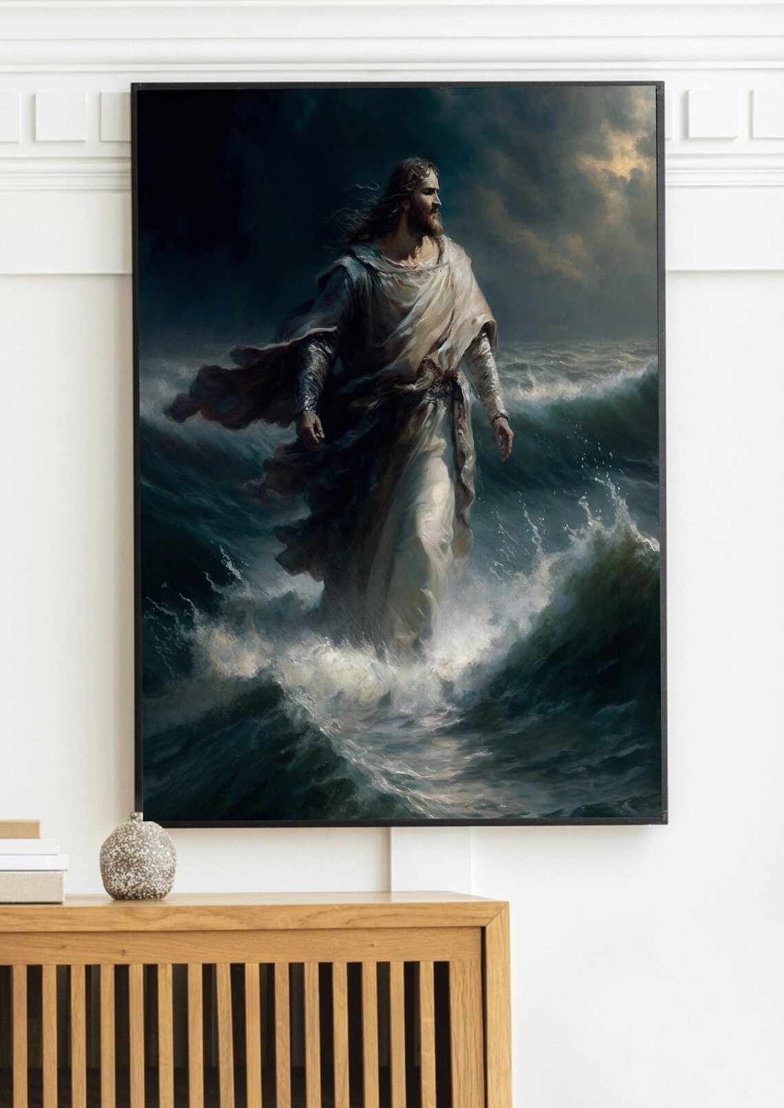 Printable Wall Art Jesus in the Storm Christian Artwork - Etsy