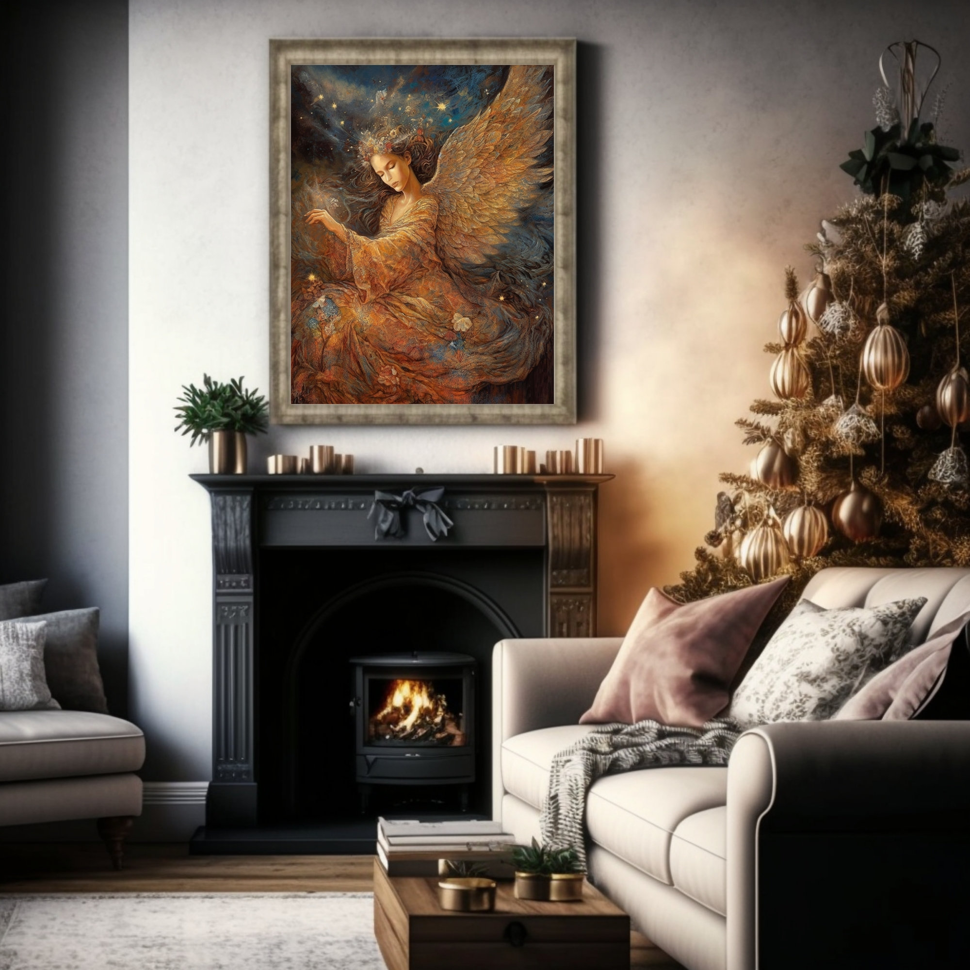 Printable Wall Art, Seraphim, Biblical Angel, Christian Artwork ...