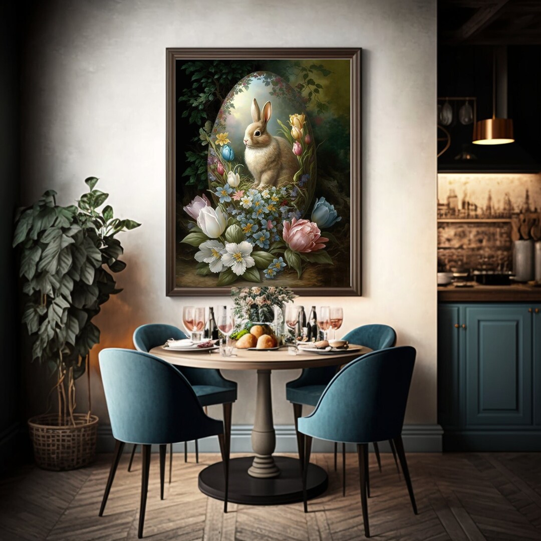 Sophisticated Easter Wall Art, Easter Printable Art, Easter Floral Art ...