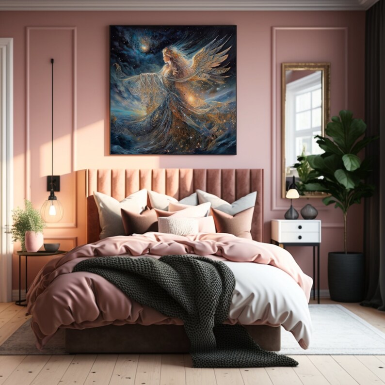 Printable Wall Art Seraphim Biblical Angel Christian Artwork Biblical Wall Art Seraphim